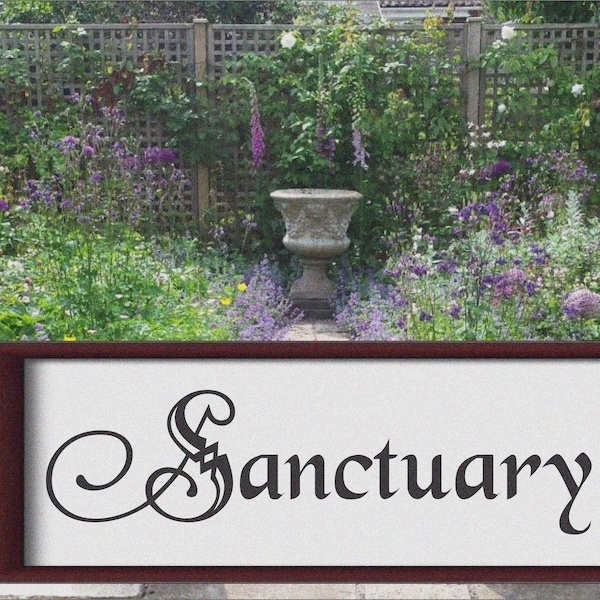 Sanctuary Sign - Etsy