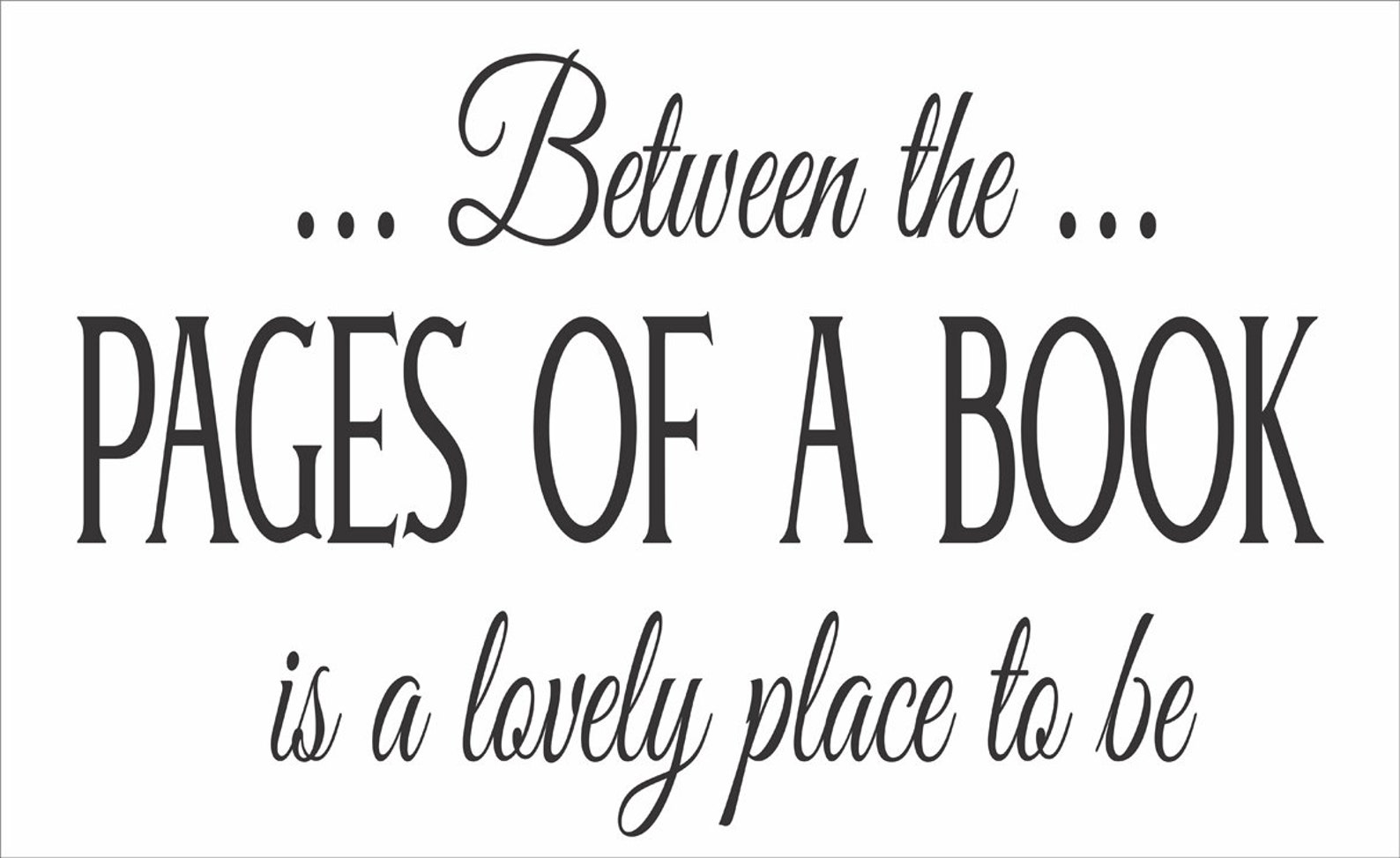 Between the Pages of a Book Stencil REUSABLE Stencil - Etsy