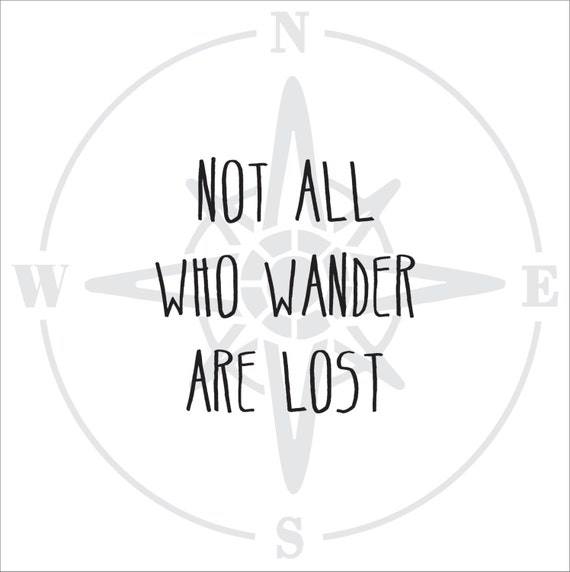Not All Who Wander Are Lost Stencil W/compass Reusable STENCIL | Etsy