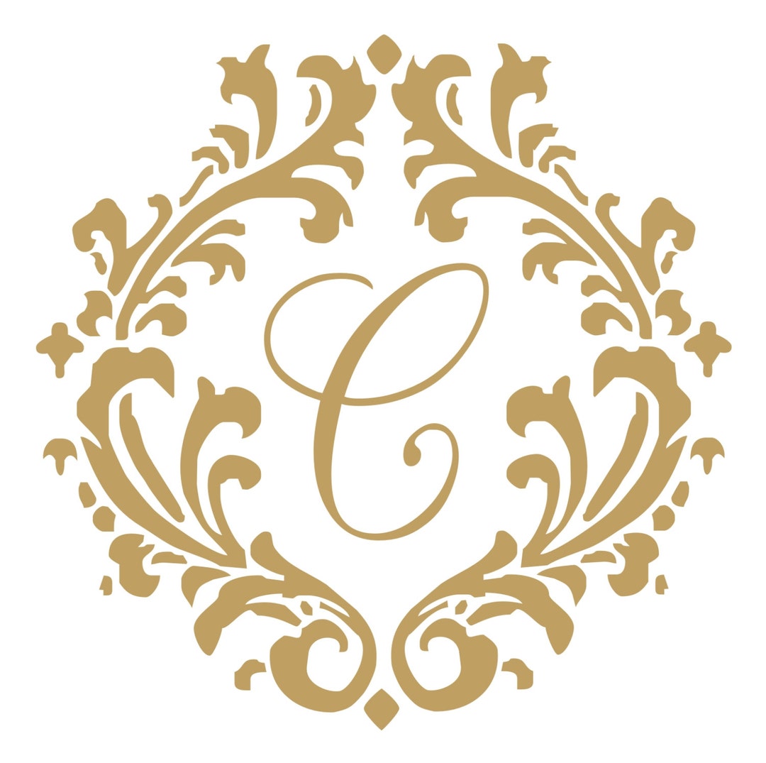 Monogram Stencils, Monograms, Custom Stencils, Damask Stencils ...