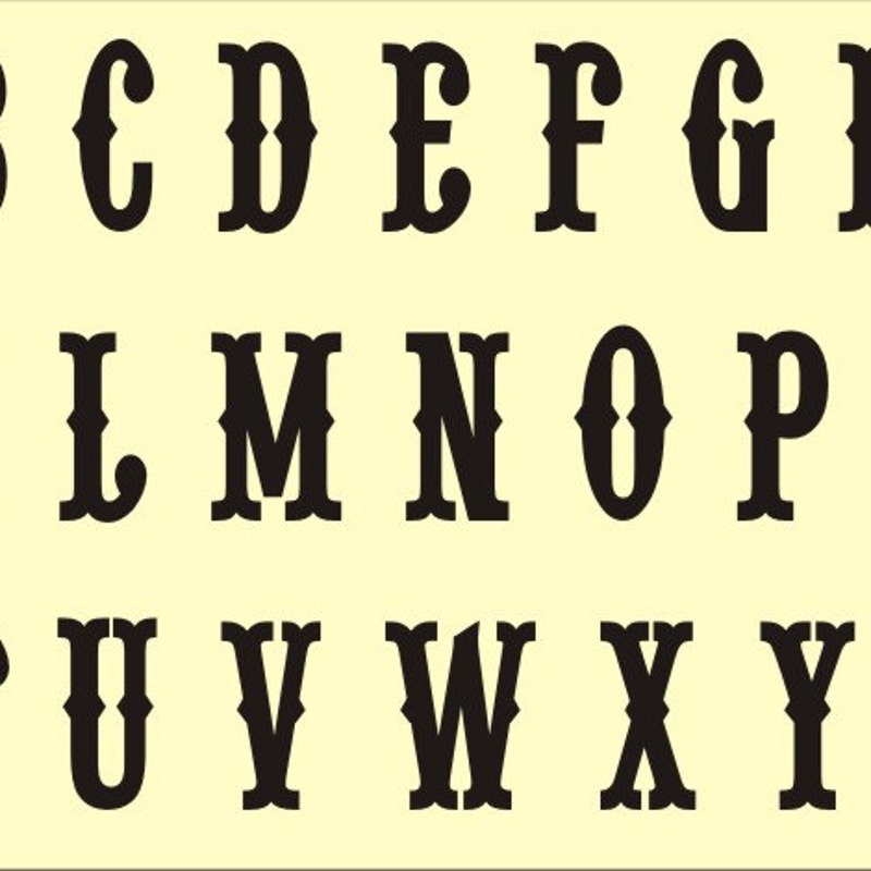 Alphabet Stencils - Etsy