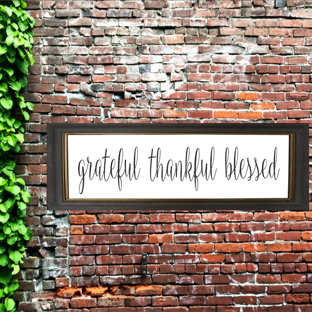 Christian Sign Stencil, Grateful Thankful Blessed Sign Stencil ...