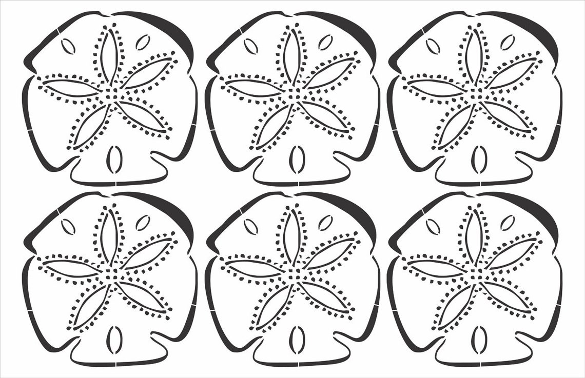Sand Dollar Stencil - Sand Dollar - Wall Stencil - Floor Tile Stencil ...