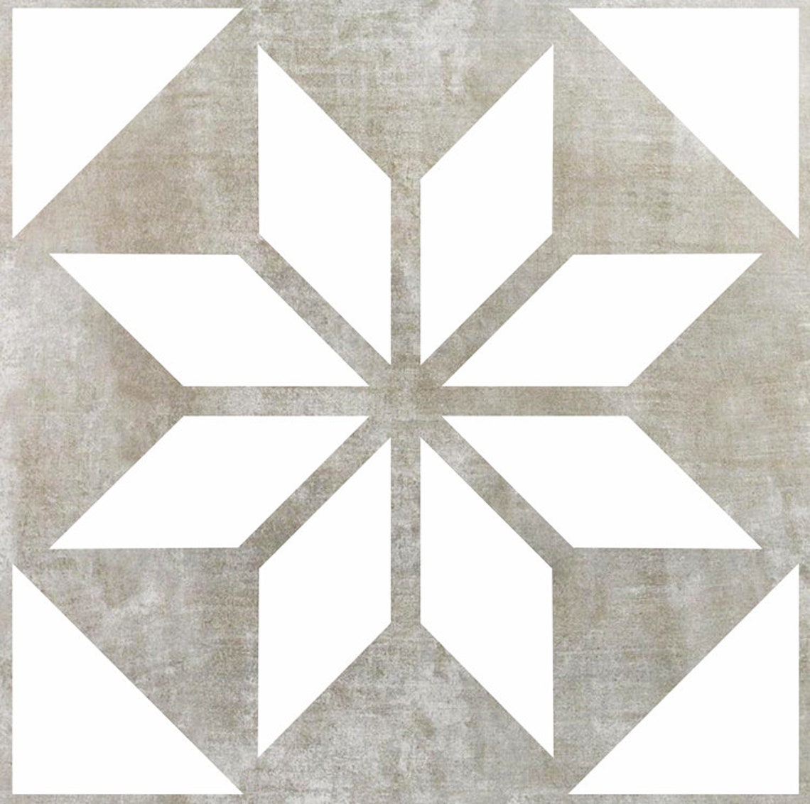 Starburst Tile Stencil Reusable Stencil 14 Sizes Single | Etsy