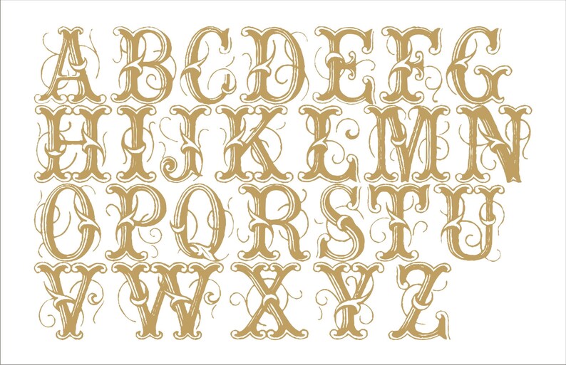 Monogram Letters Stencil Reusable STENCILS A-Z Letters 7 - Etsy