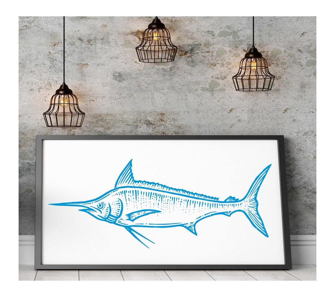 Marlin Sign Stencil | Beach Stencil | Lake Sign Stencil | Fish Stencil ...