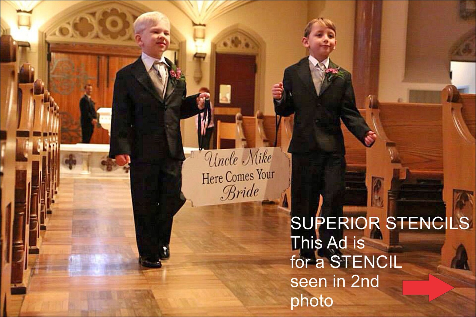 Custom Uncle Wedding Sign Stencil - Wedding Stencil - Uncle Here Comes ...