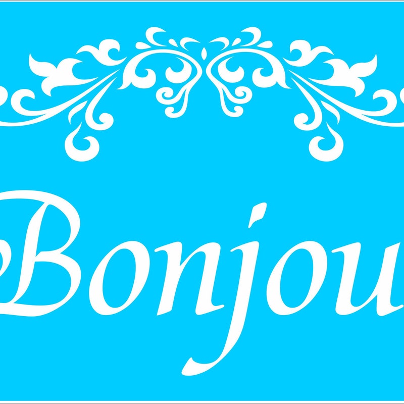 Bonjour Sign - Etsy