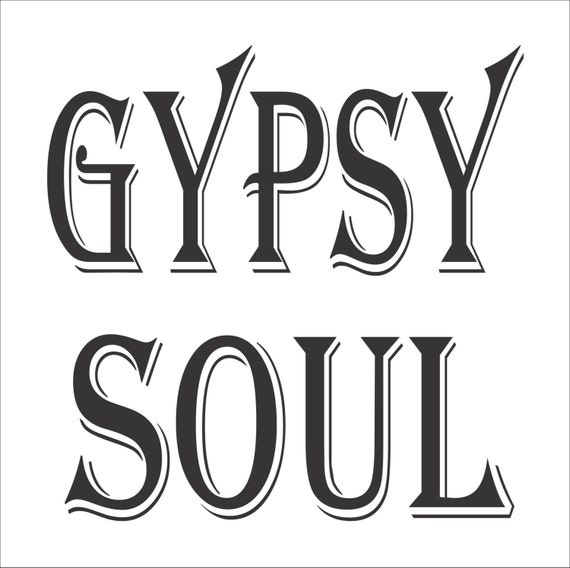 GYPSY SOUL Stencil Reusable STENCIL 5 Sizes Available | Etsy