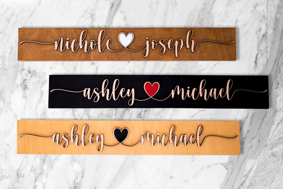 Couples Name Sign Personalized Wedding Gift 3D Name Sign | Etsy
