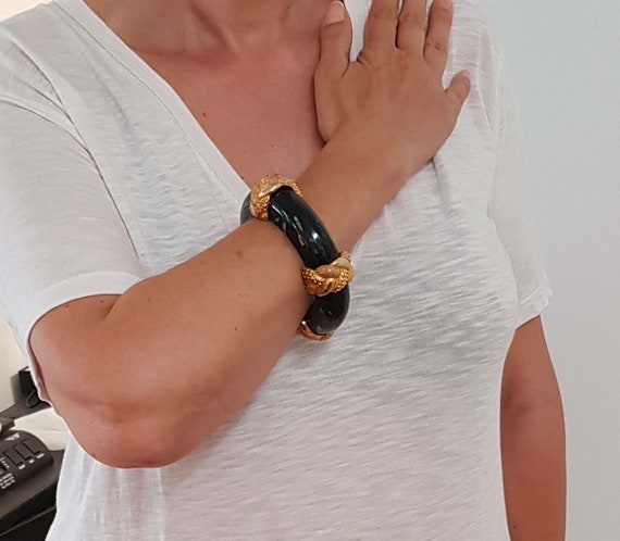 DOMINIQUE AURIENTIS, resin bangle bracelet, PauletteV… - Gem