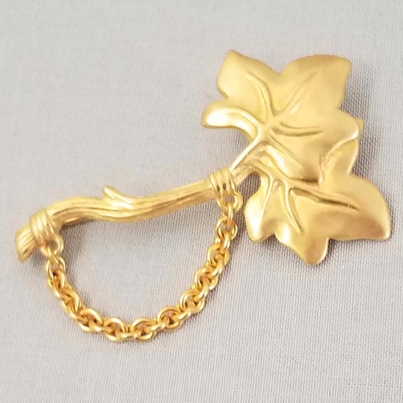 Vintage GIVENCHY Brooch in Matte Gold Metal, Paulettevintage Jewelry - Etsy