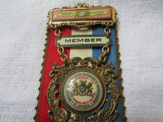 Rare Vintage Trade Union Member badge ribbon Dayton … - Gem
