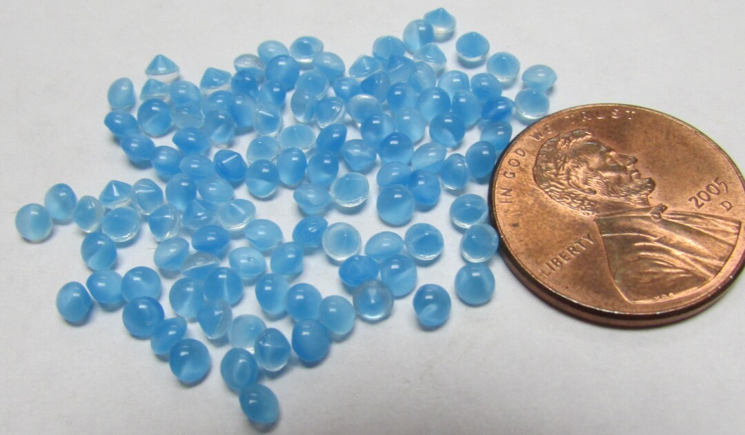 Vintage RARE Blue Glass Moonglow Round Chatons Size 11 Ss Pkg of 100 - Etsy