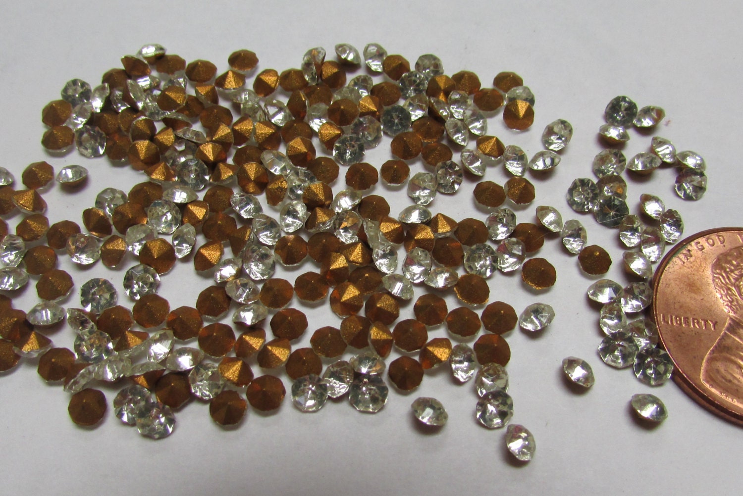 Vintage crystal round glass chatons size SS12 pkg of 250 | Etsy