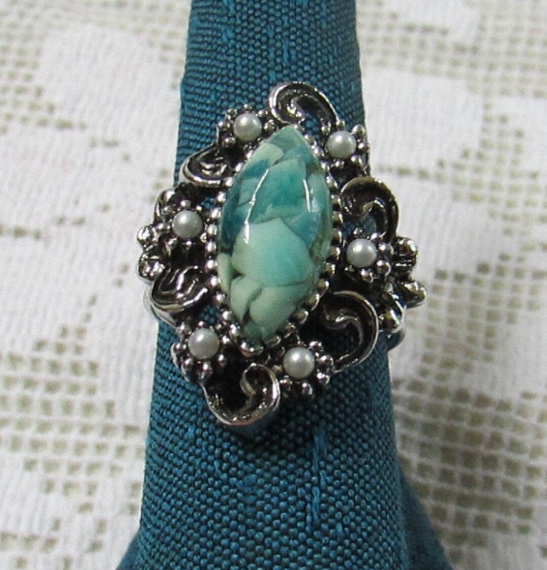 Vintage RARE MINT Isabella Sarah Coventry Costume Ring Lucite and ...