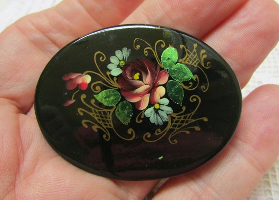 Vintage Russian hand painted folk art hand made lacq… - Gem