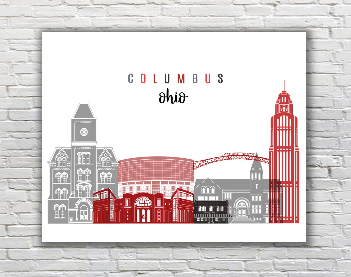 Columbus, OH // Ohio State Print ~ Graduation, Birthday, Housewarming ...