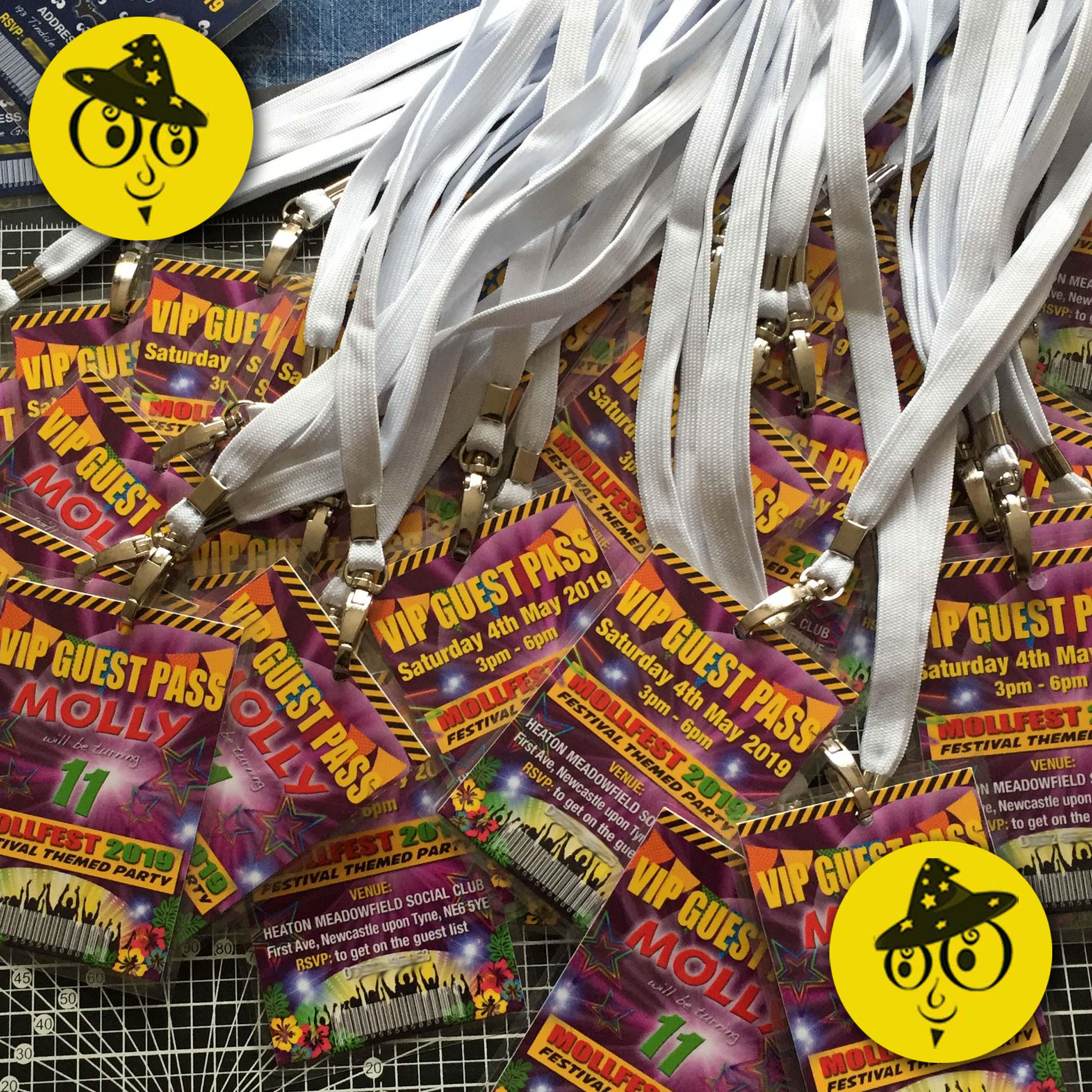 Personalised Festival Birthday Party Lanyards, VIP Pass, Girls or Boys ...
