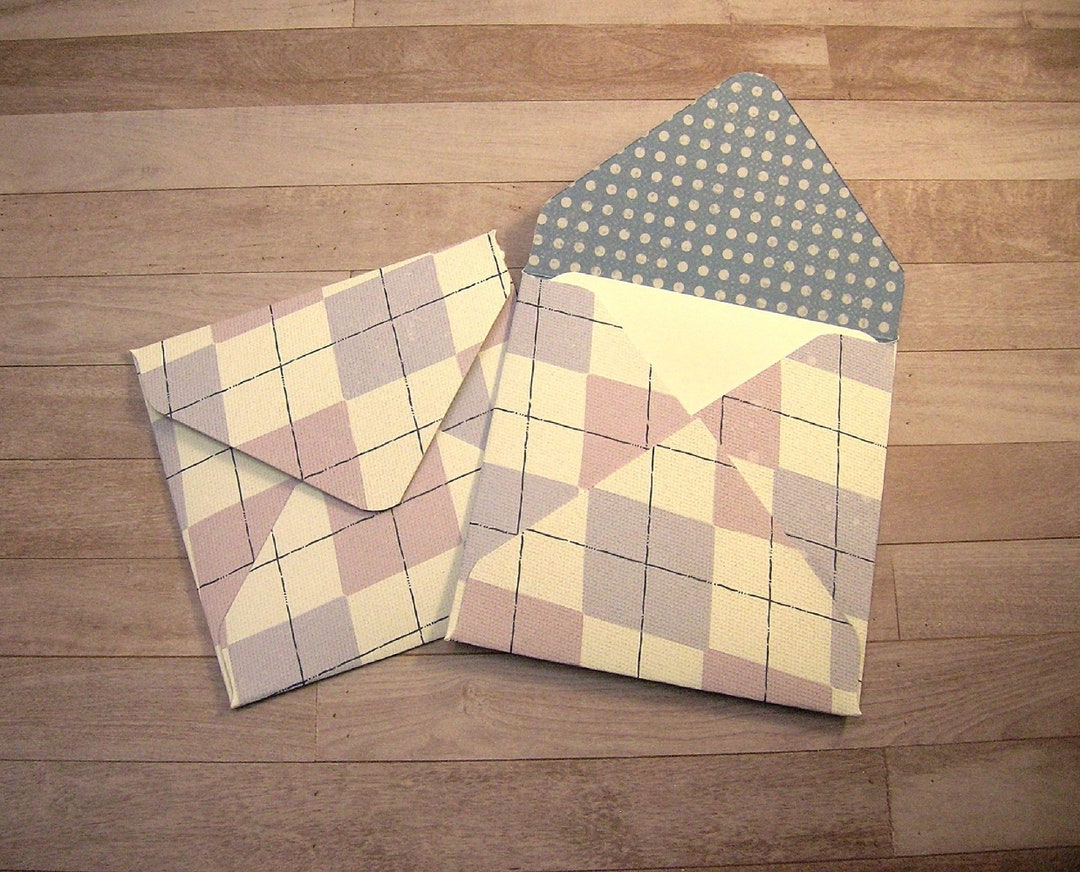4 - Mini Envelopes With Inserts & Heart Seal Closure | Double Sided ...