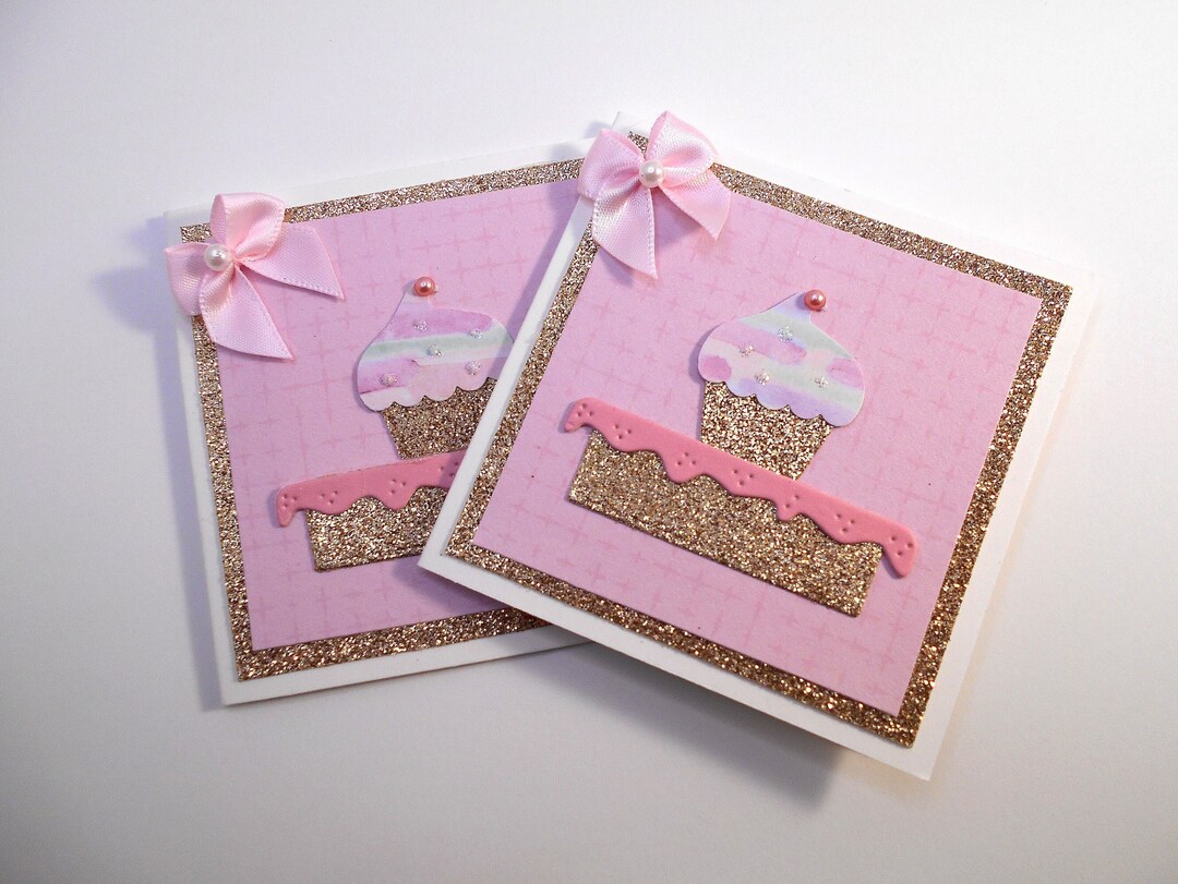 6 Cupcake Mini Cards & Envelopes 3x3 Small Cards Mini - Etsy