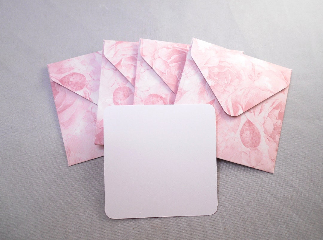 4 Mini Envelopes & Inserts With Heart Seal Closure | Double Sided ...