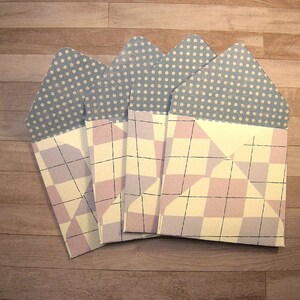 4 - Mini Envelopes With Inserts & Heart Seal Closure | Double Sided ...