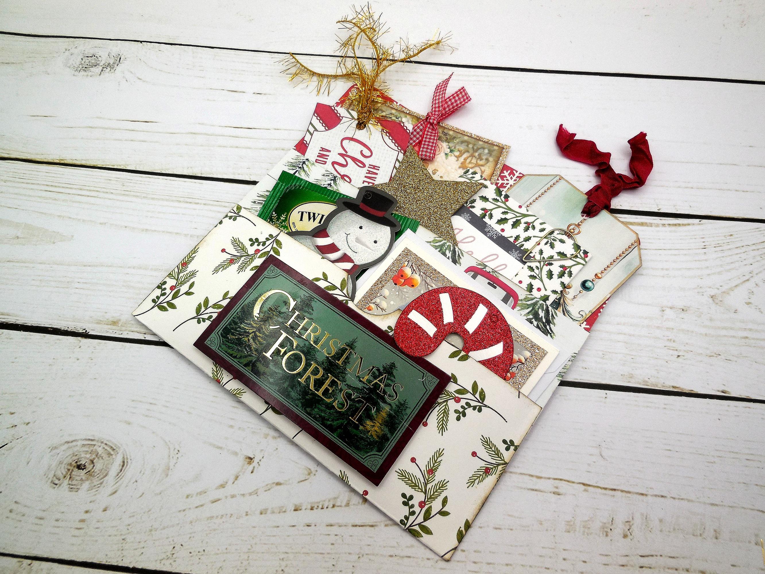 Handmade Ephemera Folder: Christmas Die Cuts & Happy Mail - Etsy