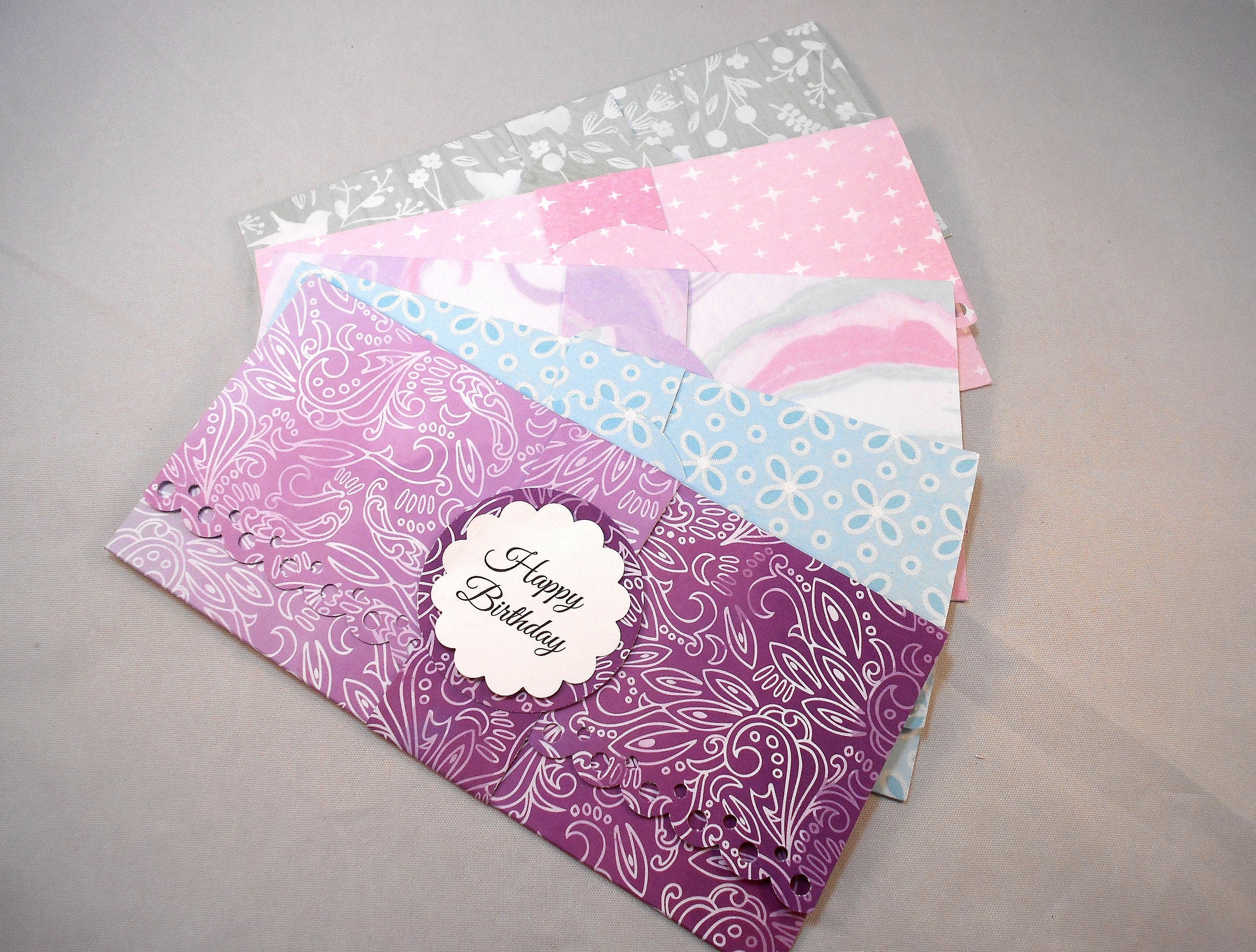 Customized Money Envelopes: Set of 5 Pretty Cash Holders - Etsy