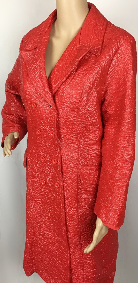 Vintage 1970s Ascot Model Label Mod Red Textured PVC … - Gem