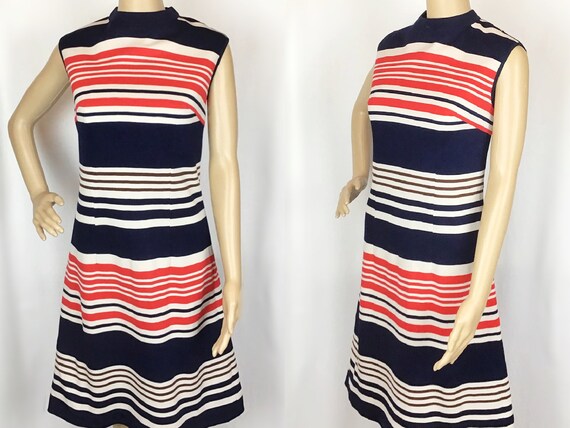 Vintage 1960s Designer Bernard Model Couture Mod Red,… - Gem