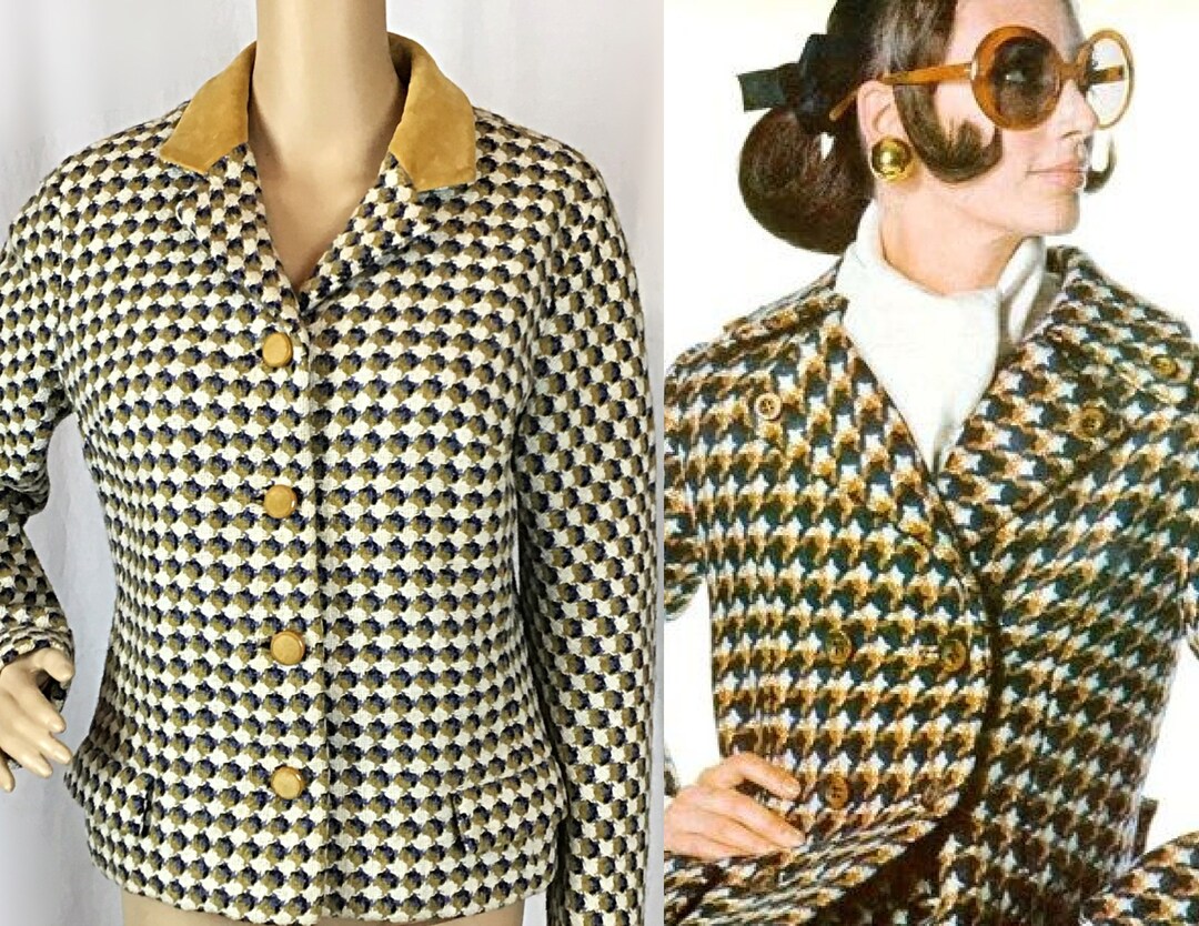 Vintage Early 1960s Designer Mornessa Mid Century Mod White, Blue Ochre ...