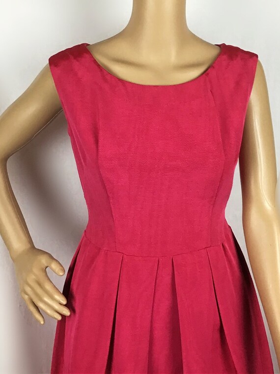 Vintage 1950s Mid Century Pin Up Hot Cerise Pink Gros… - Gem