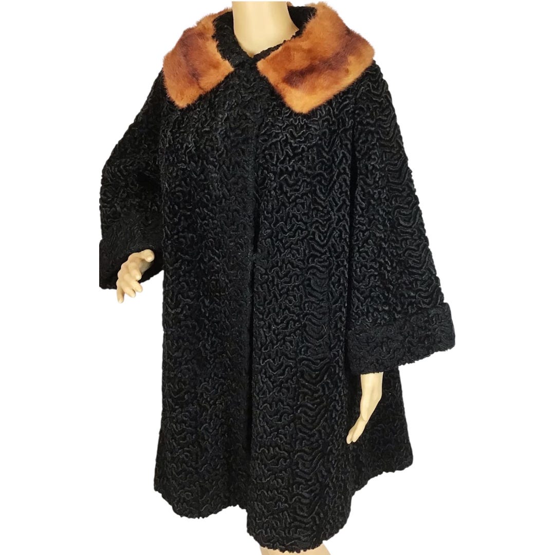 Vintage Early 1960s Designer Lister Listrakhan Mid Century Pin up Black ...