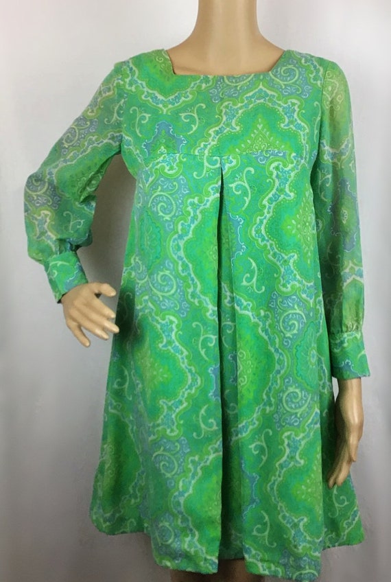 Vintage 1960s American Union label Mod Hippie Green W… - Gem