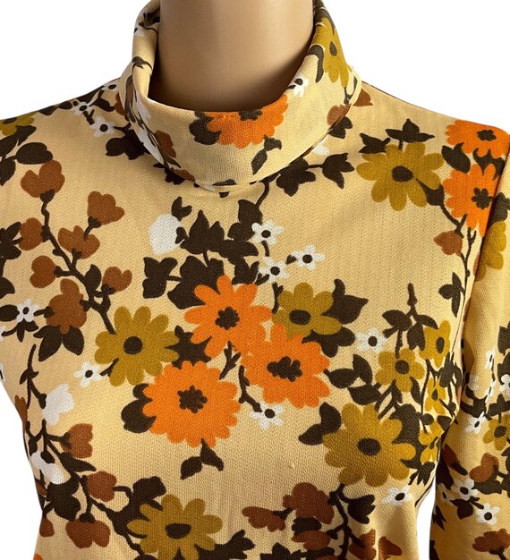 Vintage 1970s St Michael Mod Hippie Tan, Orange & Bro… - Gem