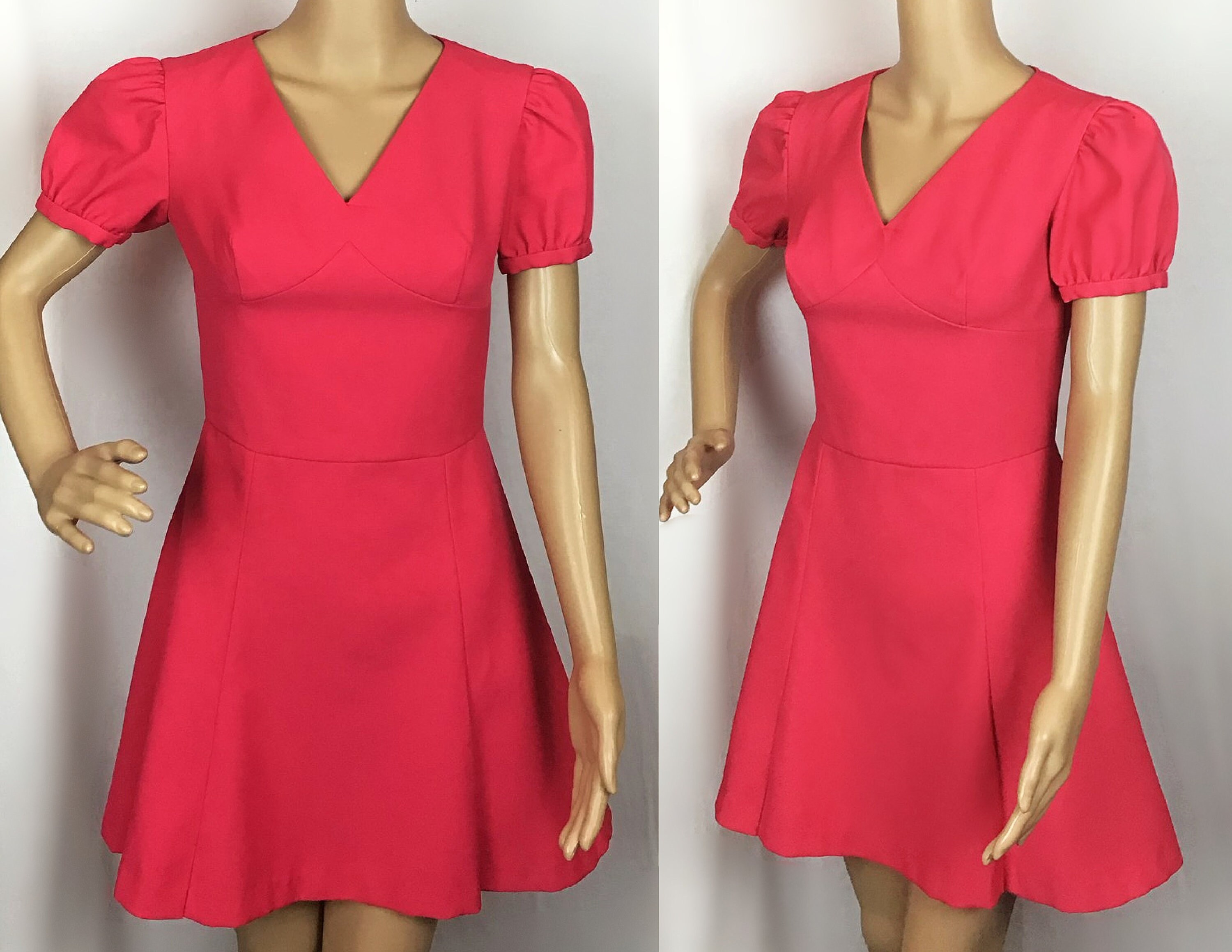 Vintage 1960s Mod Ye Ye Hot Barbie Pink Babydoll Mini Dress Small - Etsy