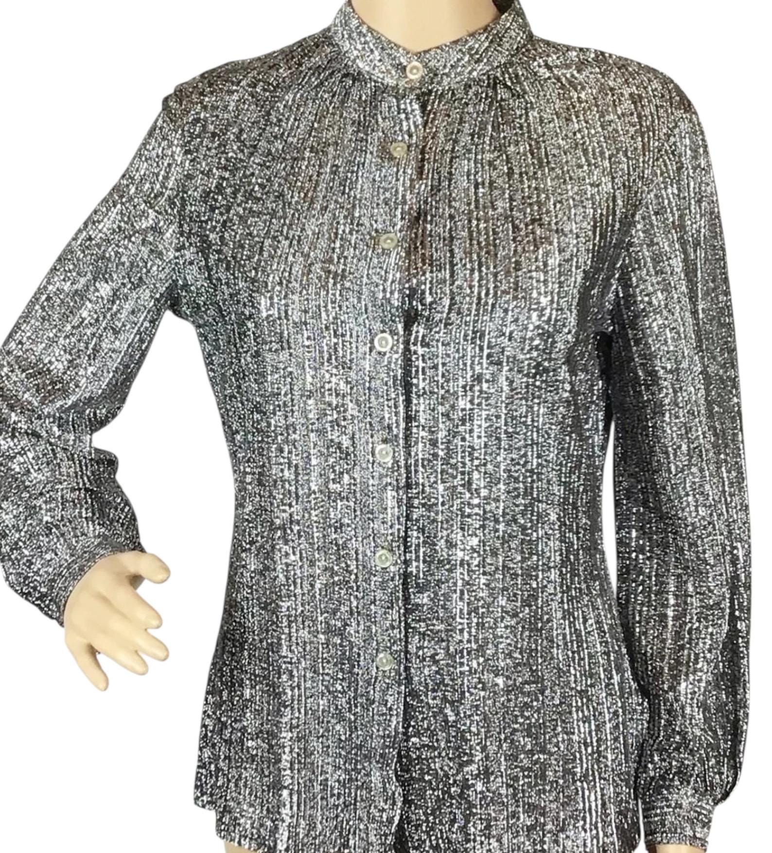 Vintage 1970s American Designer Judy Bond Disco Glam Rock Sparkly ...