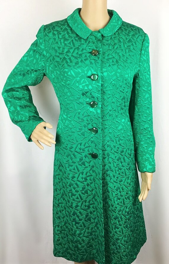 Vintage 1960s Designer Bro Phil label Mod Emerald Gre… - Gem