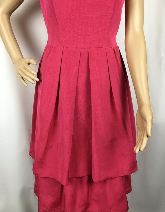 Vintage 1950s Mid Century Pin Up Hot Cerise Pink Gros… - Gem