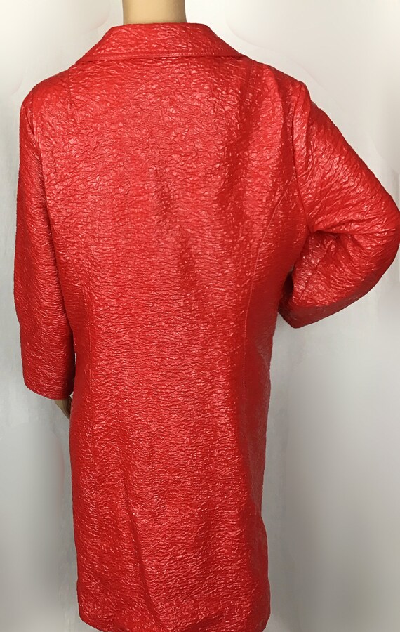 Vintage 1970s Ascot Model Label Mod Red Textured PVC … - Gem