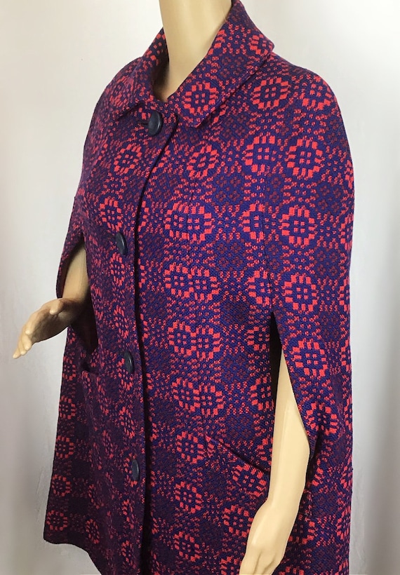 Vintage 60s 70s Shannon label Mod Hippie Navy Blue & … - Gem