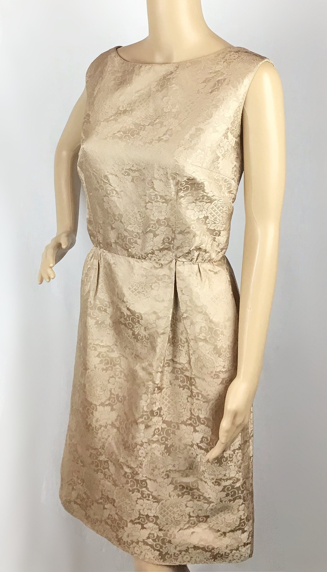 Vintage Early 1960s Designer Dynasty Label Mid Century Pin up Champagne ...