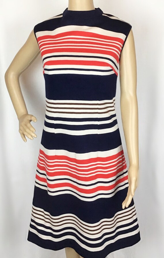 Vintage 1960s Designer Bernard Model Couture Mod Red,… - Gem