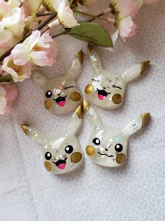 Marble and Gold Pikachu Keychain - Etsy