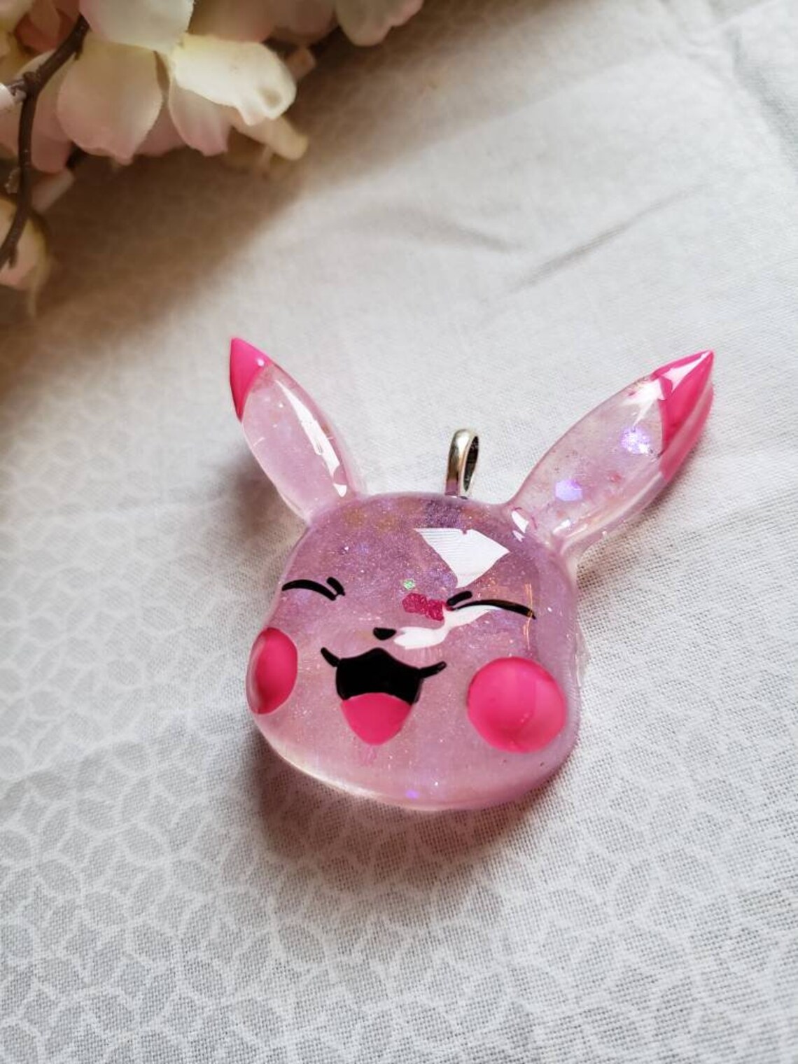 Pastel Pink Pikachu Keychains/badge Reel/pin - Etsy