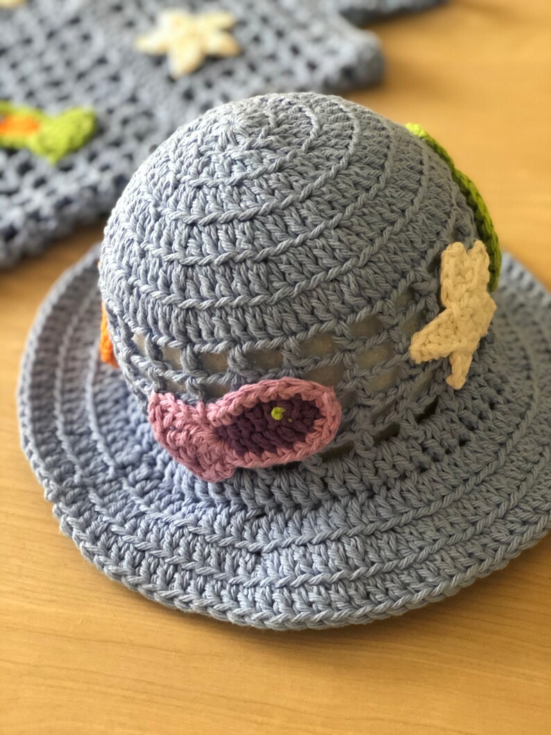 Crochet Pattern- BALI BEACH HAT - Pdf Pattern # 544 -summer Hat- Sun ...