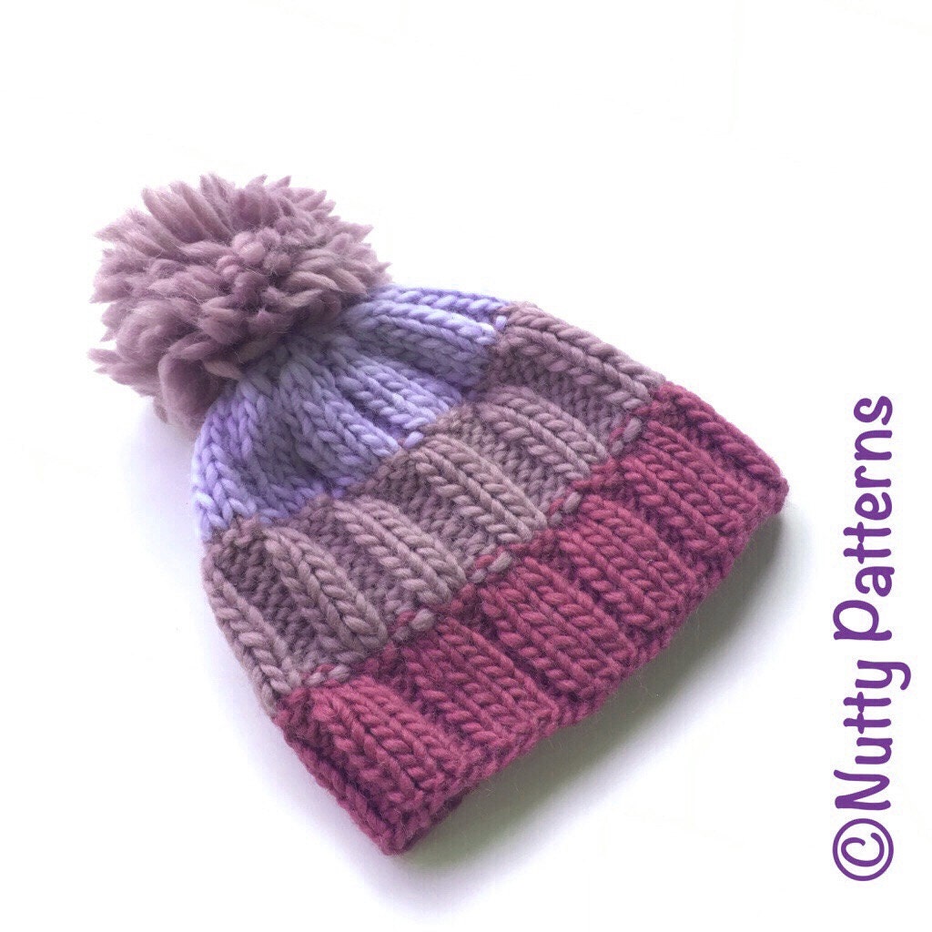 Knitting Pattern Ray Hat Beanie Straight Needle - Etsy