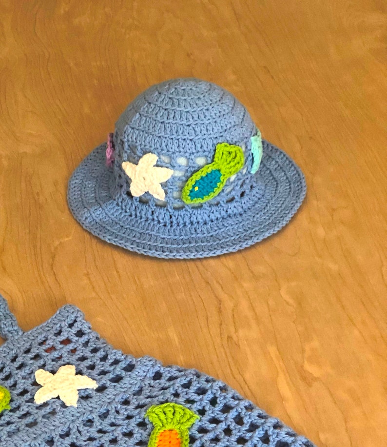 Crochet Pattern- BALI BEACH HAT - Pdf Pattern # 544 -summer Hat- Sun ...