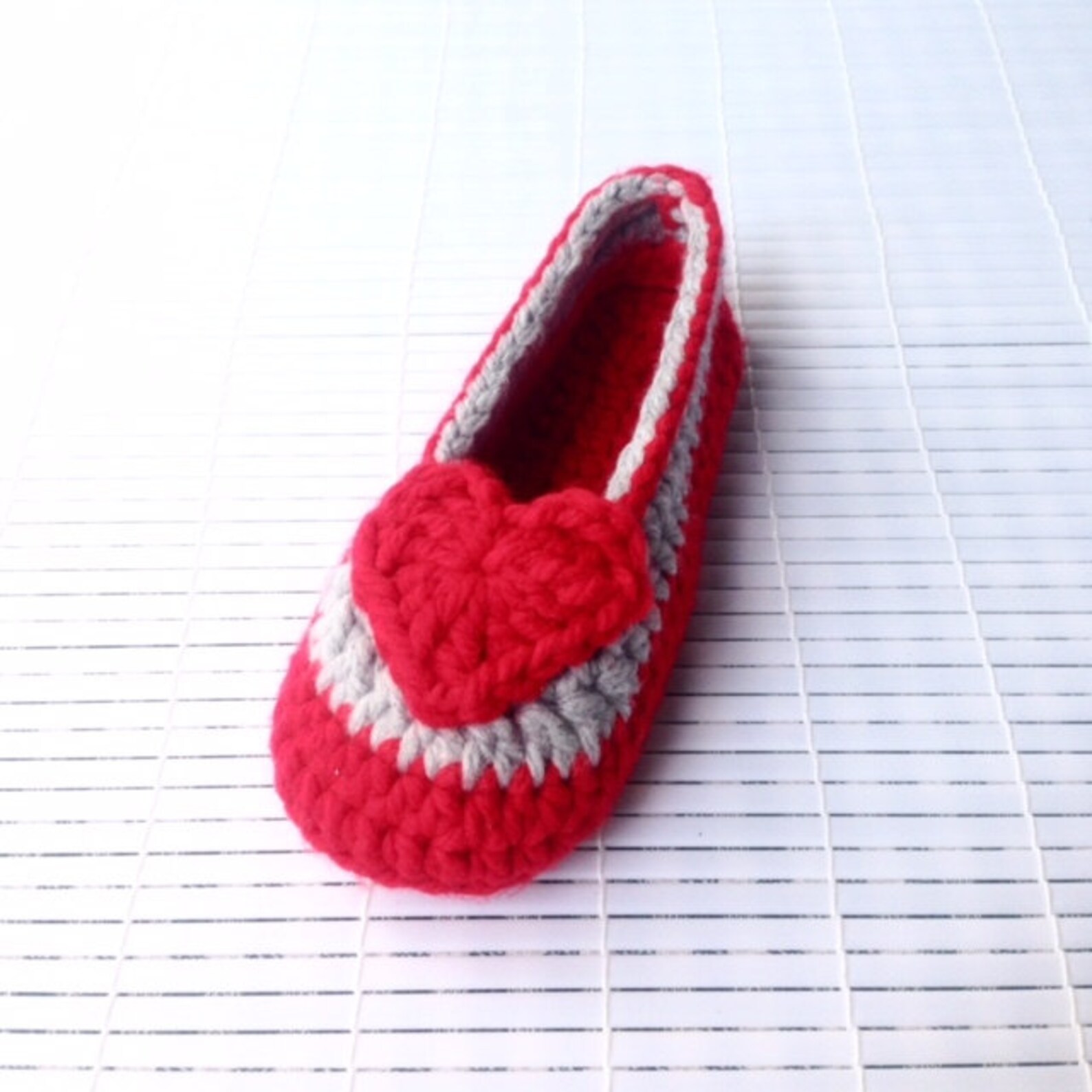 Crochet Patterns VALENTINE SLIPPERS for Girls Instant Download Pattern ...